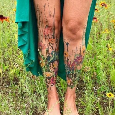 Tatuagem na perna - 80 opções de desenhos e estilos de tattoos femininas